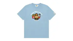 A BATHING APE Baby Milo Fast Food T-shirt - Sky Blue