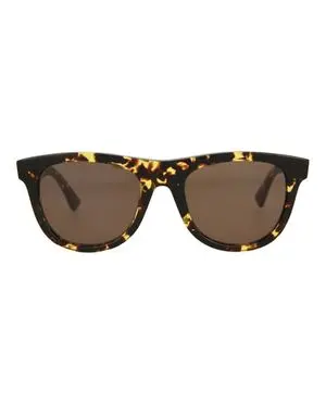 Bottega Veneta Acetate Round Frame Sunglasses - Havana Havana Brown (bv1001s/30007848/002)