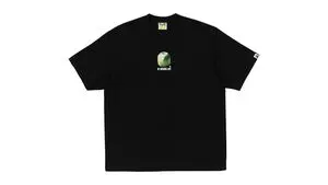 A BATHING APE Apple Graphic Bathing Ape Relaxed Fit Tee Shirt - Black