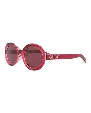 Gucci Round Frame Injection Sunglasses