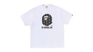A BATHING APE Ape Head Pattern Bathing Ape Relaxed Fit Tee Shirt - White