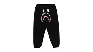 A BATHING APE Shark Relaxed Fit Sweat Pants - Black