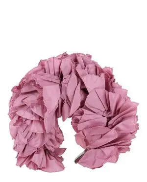 Gucci Ruffle Silk Headband - Blush