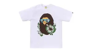A BATHING APE Abc Resort Camo Ape Head Tee Shirt - White