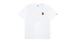 A BATHING APE Baby Milo Apple Tee - White