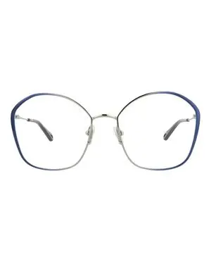 Chloé Round Metal Optical Frames - Blue Blue Transparent (ch0017o/30009856/001)