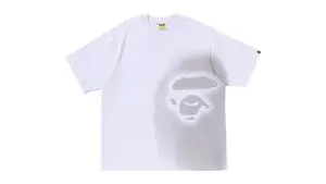 A BATHING APE Spray Print Ape Head Relaxed Fit I Tee Shirt - White