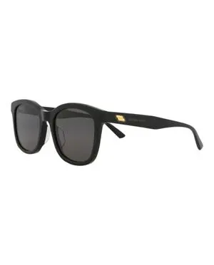 Bottega Veneta Round Frame Acetate Sunglasses - Black Black Grey (bv1080sk/30009237/001)
