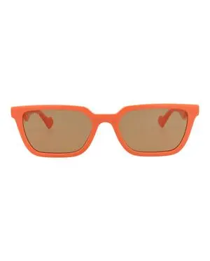 Gucci Square Frame Injection Sunglasses - Orange Orange Brown (gg1539s/30014815/004)
