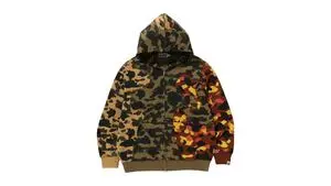 A BATHING APE 1st Camo Upcycled Relaxed Fit Full Zip Hoodie