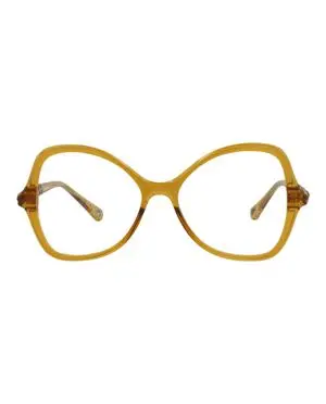 Chloé Cat Eye Frame Optical Frames - Yellow Yellow Transparent (ch0004o/30009824/003)