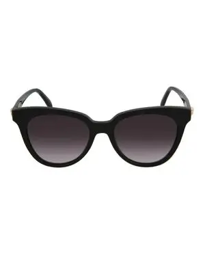 Alexander McQueen Acetate Cat Eye Sunglasses - Black (am0159s/30006090/001)