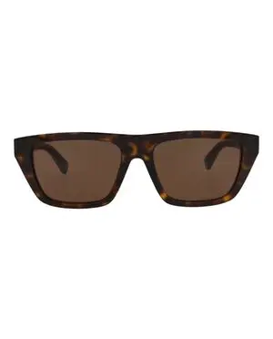 Bottega Veneta Square Frame Recycled Acetate Sunglasses - Havana Havana Brown (bv1291s/30015222/002)