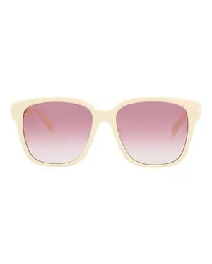 Alexander Mcqueen White Square Sunglasses
