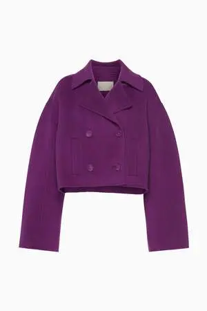 Ulla Johnson Marta Double-faced Wool Cropped Coat - Thistle