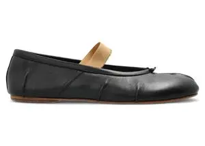 MAISON MARGIELA Tabi Ballerina Flat With Elastic Band - Black/nude