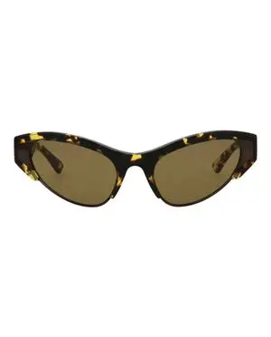 Bottega Veneta Cat-eye Acetate Sunglasses - Havana Havana Brown (bv1102s/30011036/002)