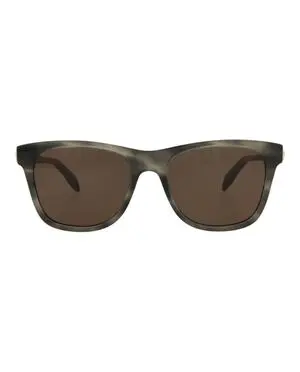 Alexander McQueen Square Frame Acetate Sunglasses - Grey Grey Brown (am0158s/30006088/004)
