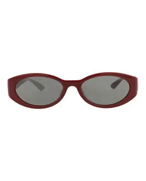 Gucci Round-frame Injection Sunglasses - Burgundy Burgundy Grey (gg1662sa/30015417/006)