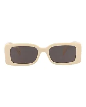 Gucci Square Frame Injection Sunglasses - Ivory Ivory Grey (gg1325s/30013843/013)