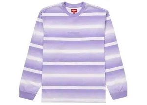 Supreme Fade Stripe Long Sleeve Top Purple
