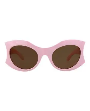 Balenciaga Cat Eyeframe Bio Injection Sunglasses - Pink/brown (bb0256s