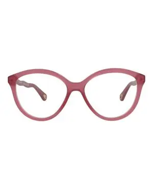 Chloé Cat Eye Frame Bio Acetate Optical Frames - Burgundy Burgundy Transparent (ch0089o/30012405/004)