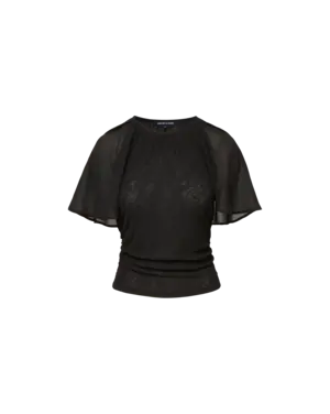 Veronica Beard Arisa Chiffon-sleeve T-shirt