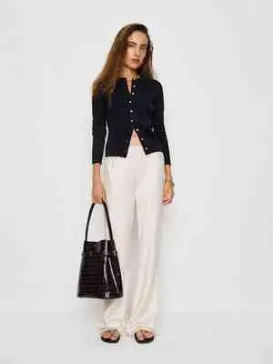 REFORMATION Farren Cashmere Crew Cardigan