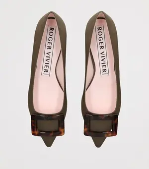 ROGER VIVIER Faille Gommettine Ballet Flats