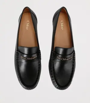 Chloé Calfskin Loafers - Black