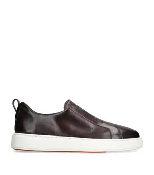 Santoni Round Toe Sneakers For Men