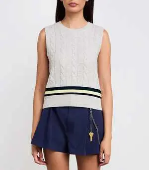 Sandro Wool-cashmere Cable-knit Sweater Vest