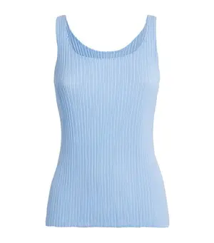 Issey Miyake Hatching Pleats Tank Top