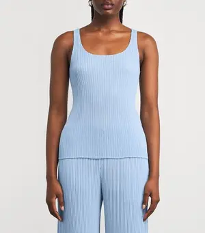 Issey Miyake Hatching Pleats Tank Top
