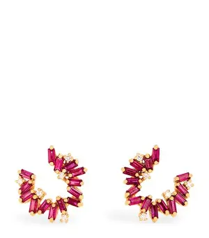 Suzanne Kalan Ruby Earrings