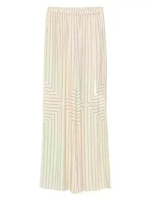 JOSEPH Pinstriped Geometric Print Trousers