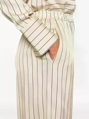 JOSEPH Pinstriped Geometric Print Trousers