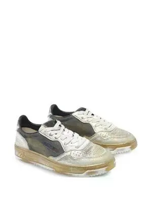 AUTRY Snakeskin Panelled Leather Sneakers