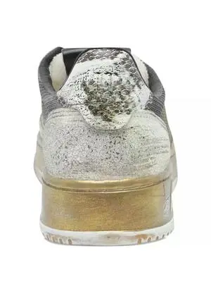 AUTRY Snakeskin Panelled Leather Sneakers