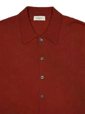PIACENZA CASHMERE 1733 Button-up Diamond-pattern Shirt