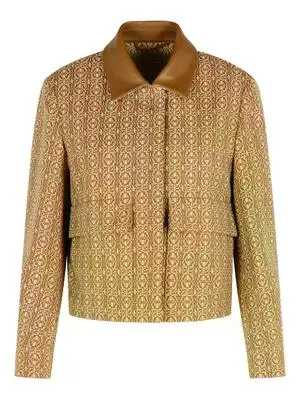 Max Mara Jacquard Cotton Jacket - Brown