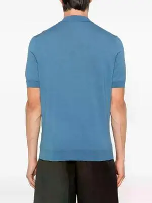 GRAN SASSO Short-sleeve Polo Shirt - Blue