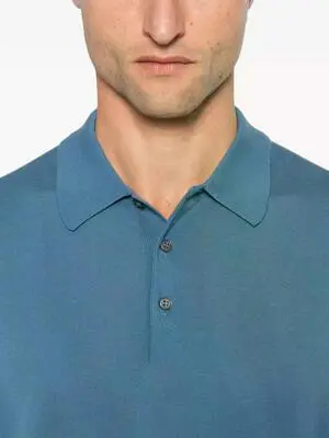 GRAN SASSO Short-sleeve Polo Shirt - Blue