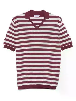 GRAN SASSO Striped Polo-neck T-shirt