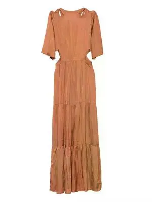 Ba&sh Cut-out Tiered Maxi Dress