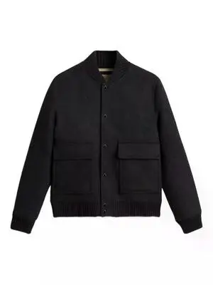 Woolrich Wool Twill Pocket Bomber - Grey