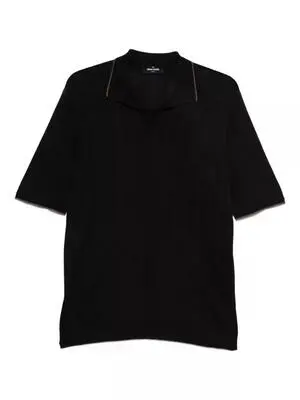 GRAN SASSO Ribbed Polo T-shirt