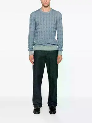 GRAN SASSO Cable-knit Sweater - Blue
