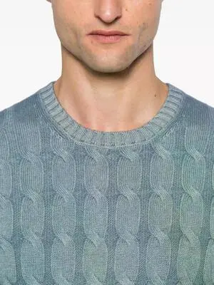 GRAN SASSO Cable-knit Sweater - Blue